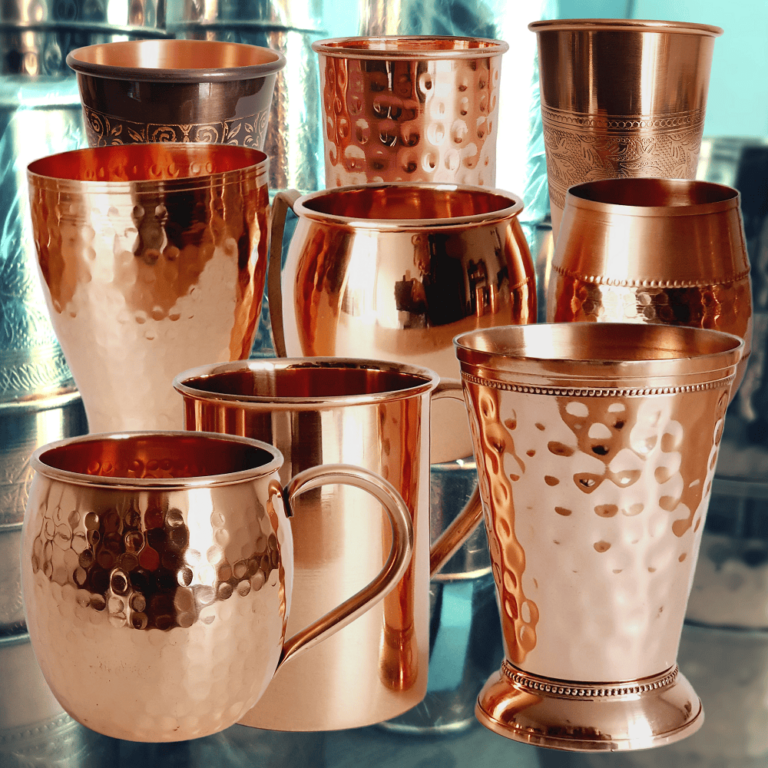 Pure copper cup & mugs in various sizes and designs